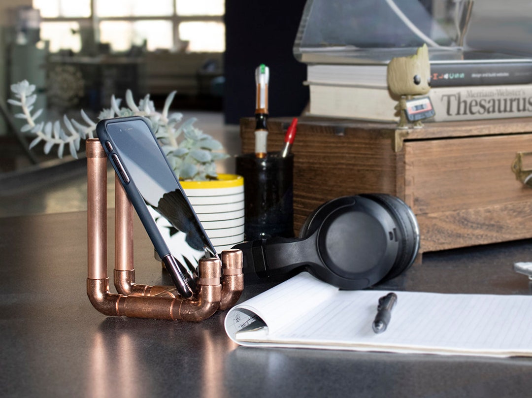 Copper or Wood and Copper Cell Phone Stand Tablet Stand - Etsy