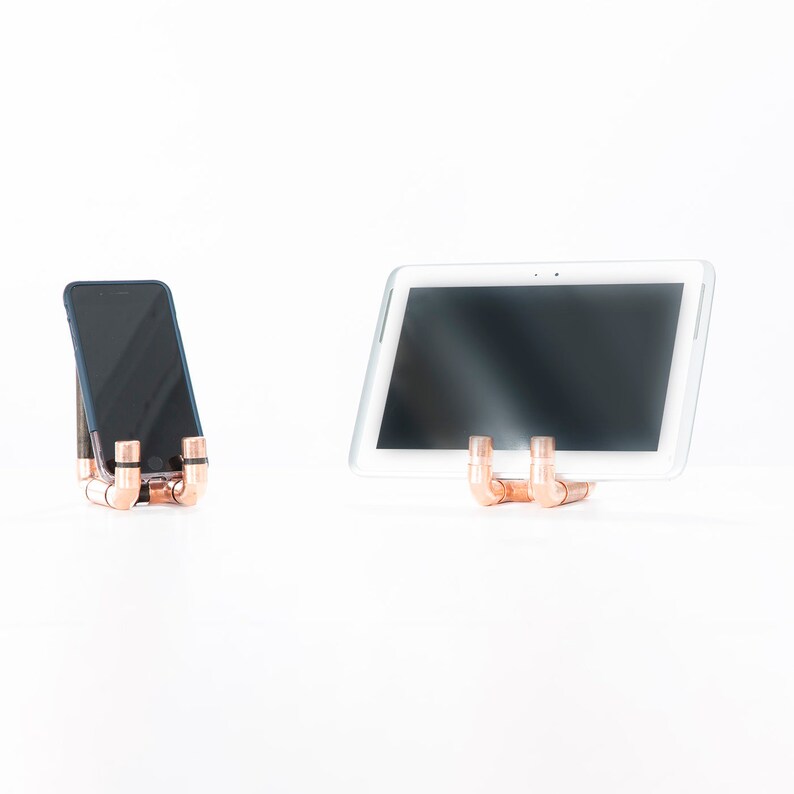 Copper or Wood and Copper Cell Phone Stand Tablet Stand - Etsy