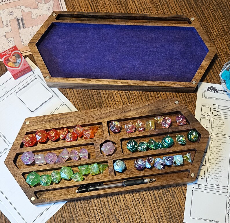 Dice Hoarder / Dice Vault Dnd Dice Box and Dice Tray With Tablet Stand ...