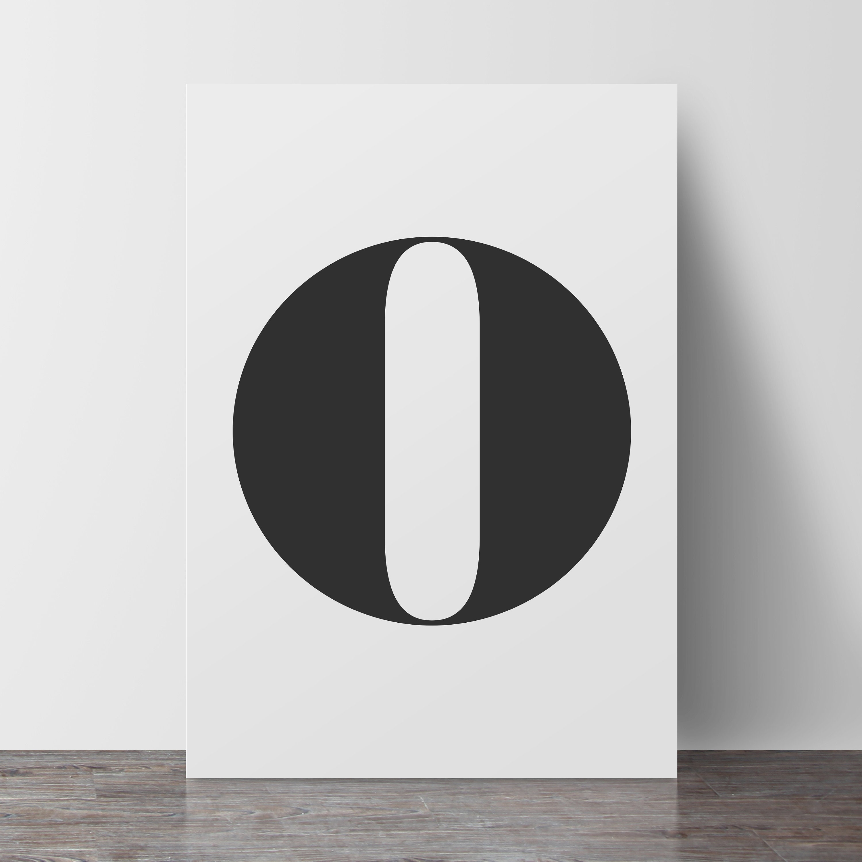 Big Initial Letter O - Instant Download Printable Wall Art - Black ...