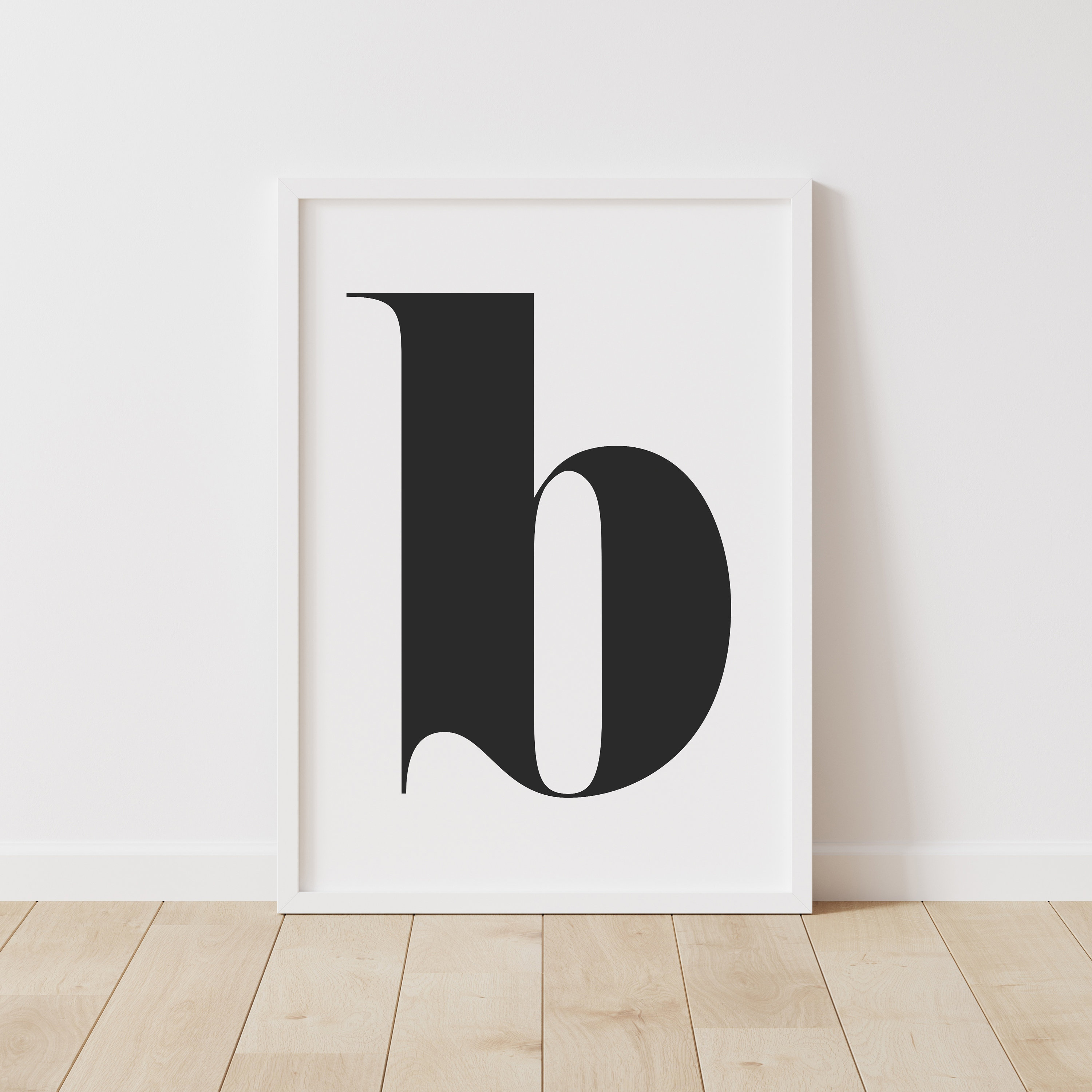 Big Initial Letter B - Instant Download Printable Wall Art - Black ...