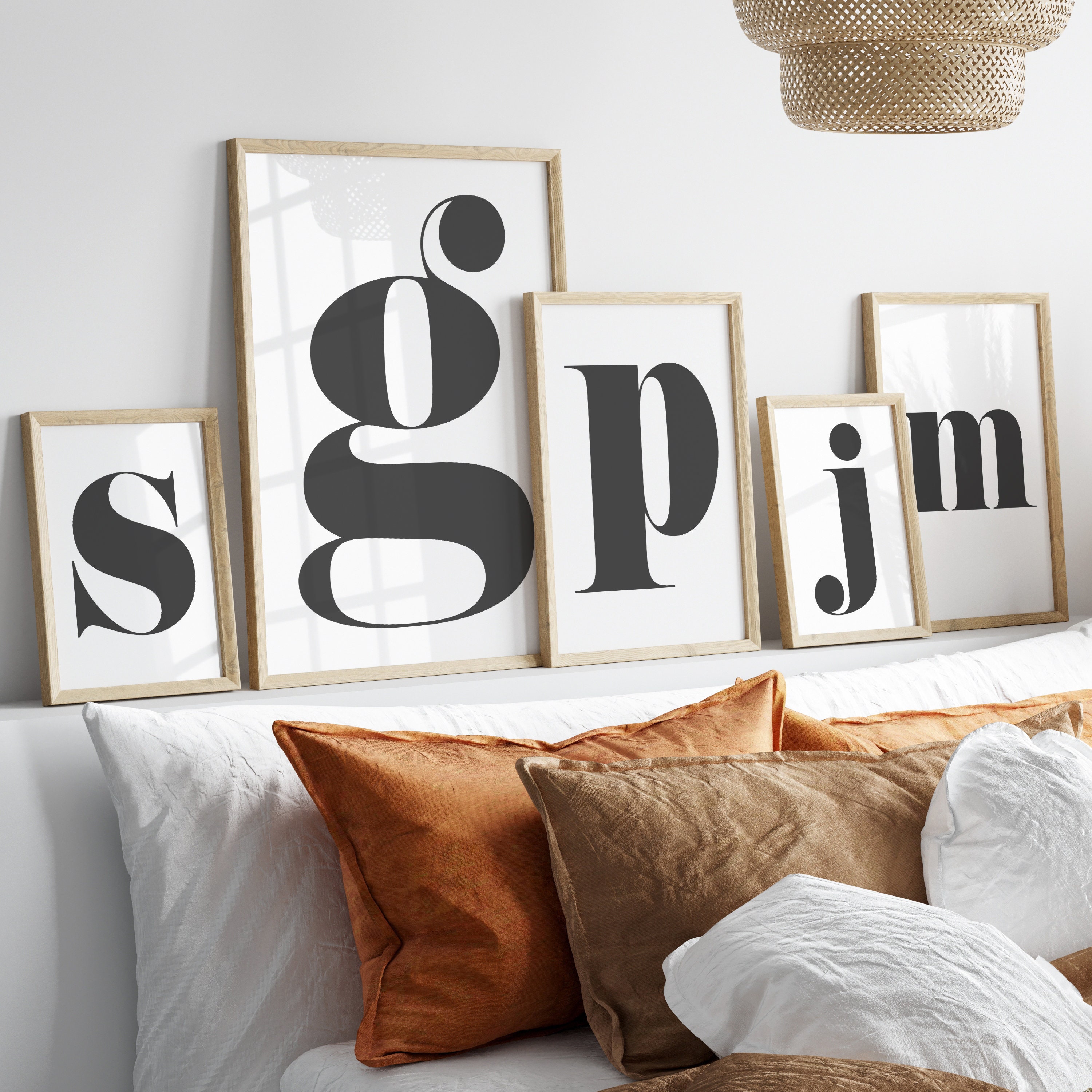 Big Initial Letter S - Instant Download Printable Wall Art - Black ...