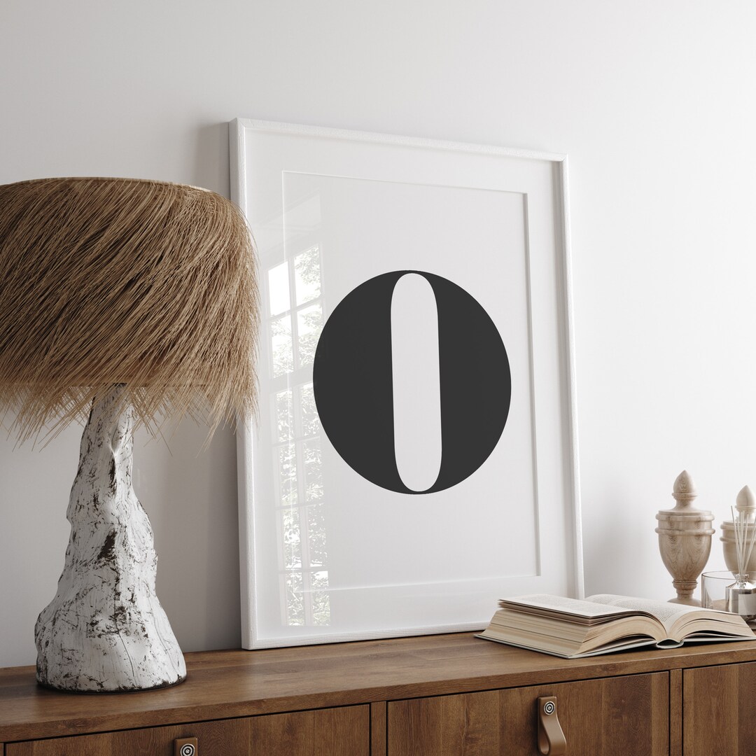 Big Initial Letter O - Instant Download Printable Wall Art - Black ...