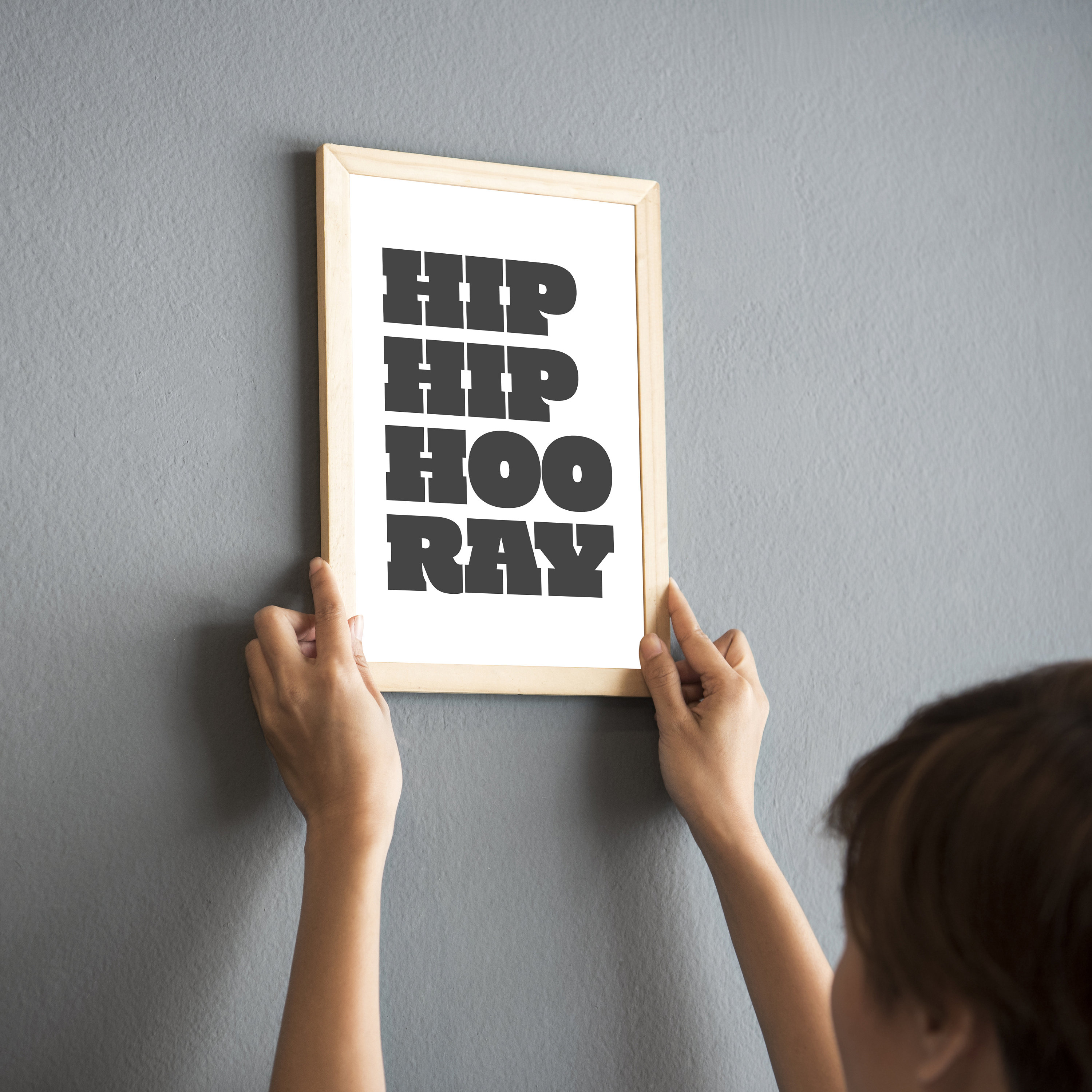 Hip Hip Hooray- Instant Download Printable Wall Art - Black White ...