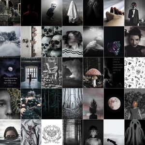 150pcs Creepy Goth Aesthetic Wall Collage Set, Witchy Haunted, Strange ...