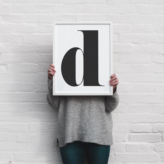 Big Initial Letter D Instant Download Printable Wall Art - Etsy