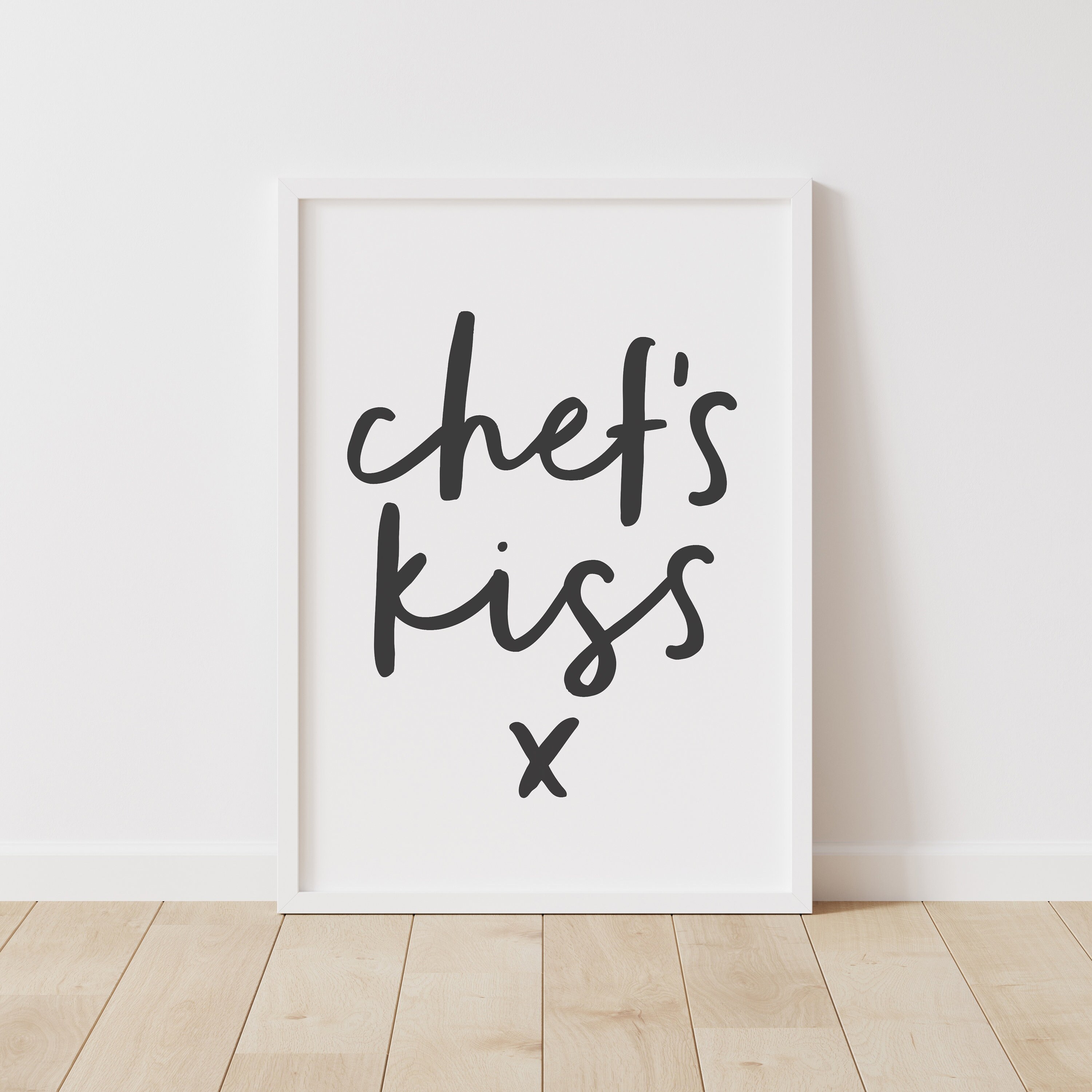 Chef's Kiss Instant Download Printable Wall Art Motivational Black and ...