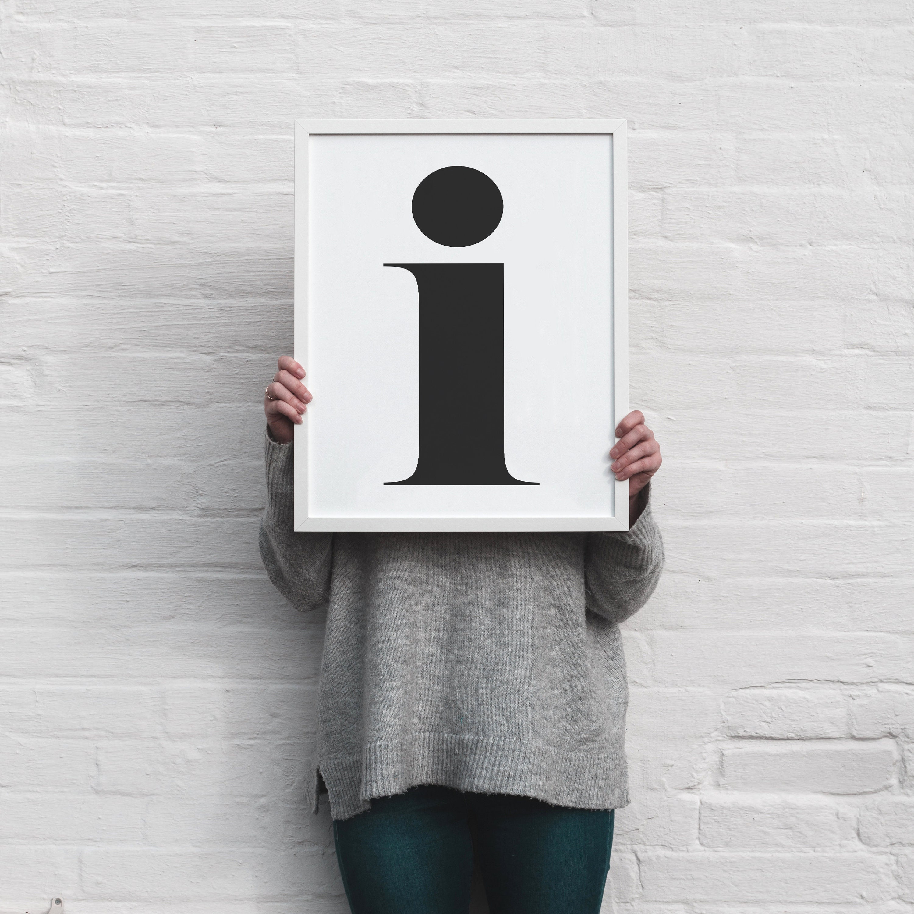 Big Initial Letter I - Instant Download Printable Wall Art - Black ...