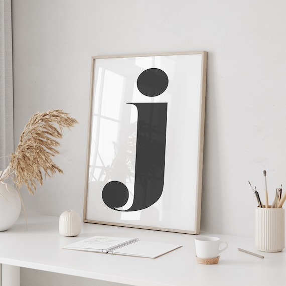 Big Initial Letter J Instant Download Printable Wall Art - Etsy