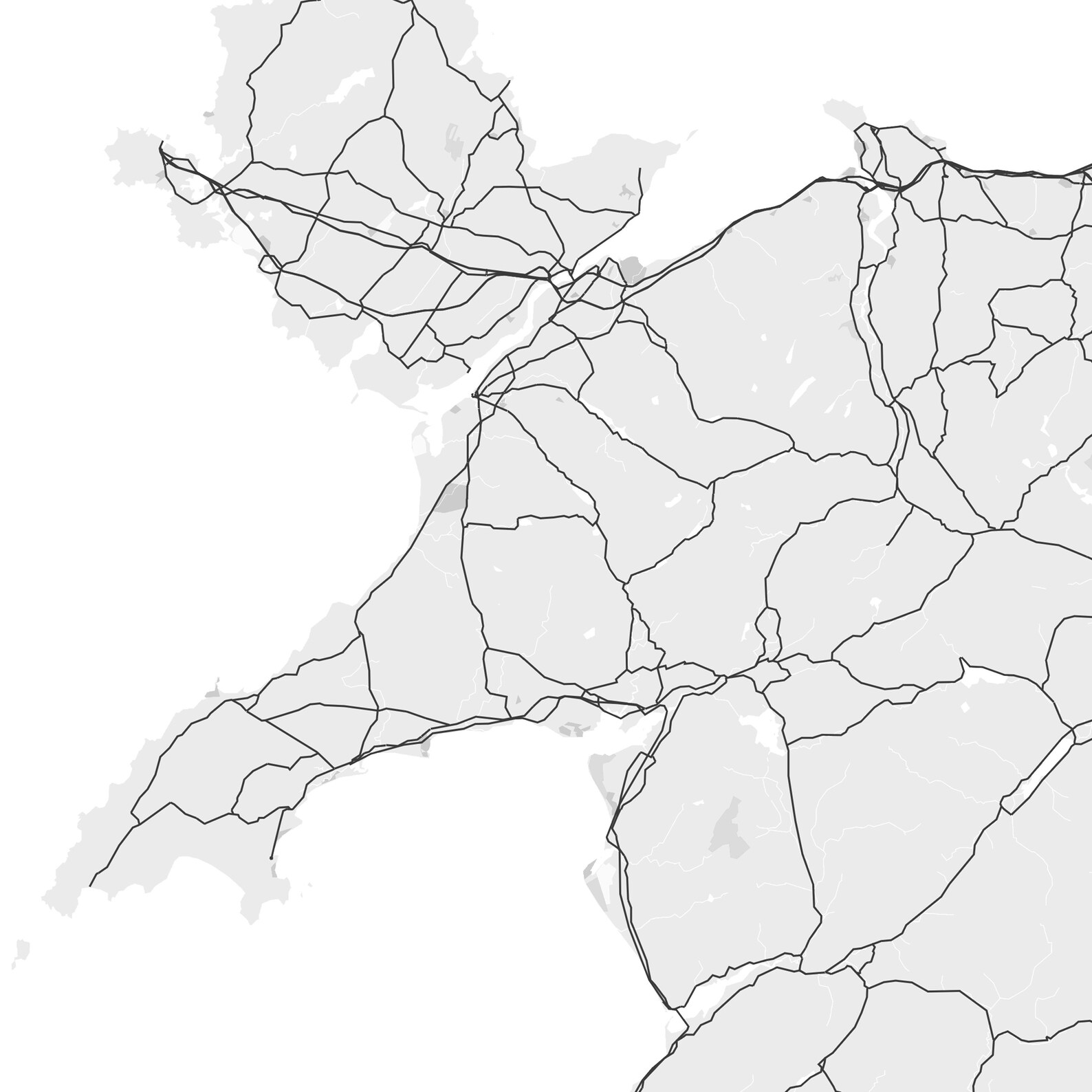 Map of Wales - Instant Download Printable Wall Art - Black and White ...