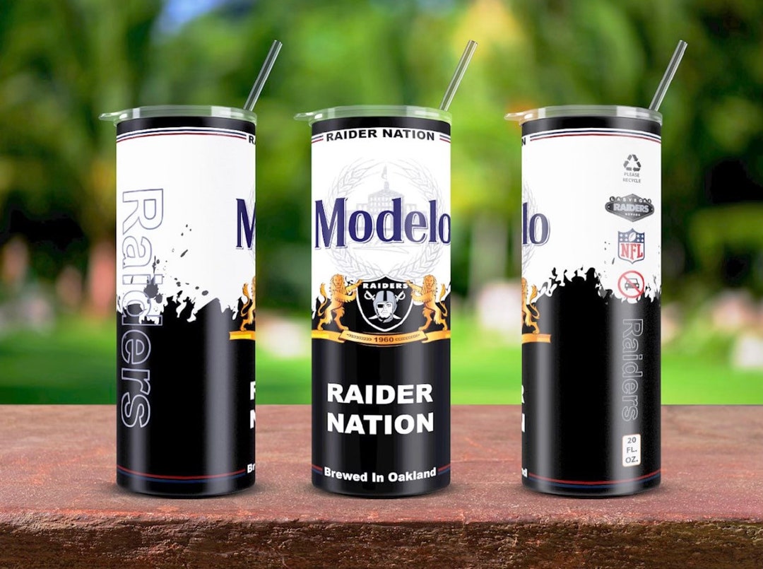 Raider Nation Modelo Beer Tumbler Cup Stainless Steel Tumbler Cup 20oz ...