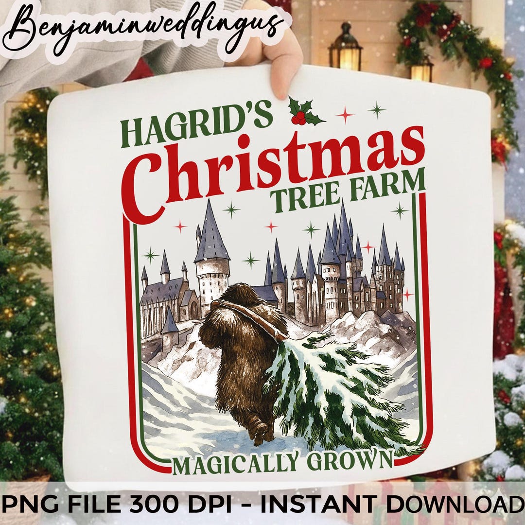 Hagrid's Christmas Tree Farm Png, Cozy Christmas Design,holiday Season ...