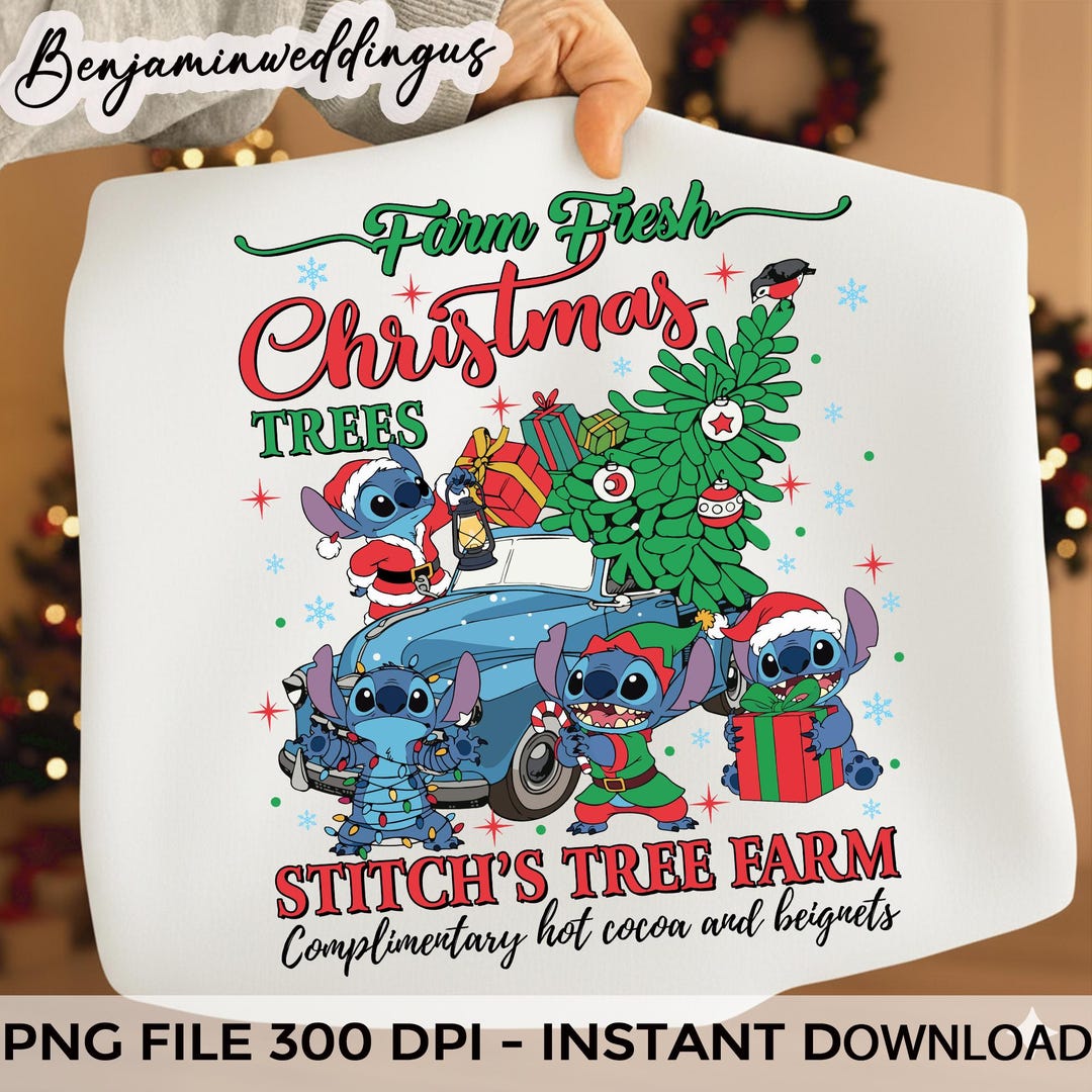 Disney Stitch's Christmas Tree Farm Fresh Png,disneyland Stitchmas Png ...