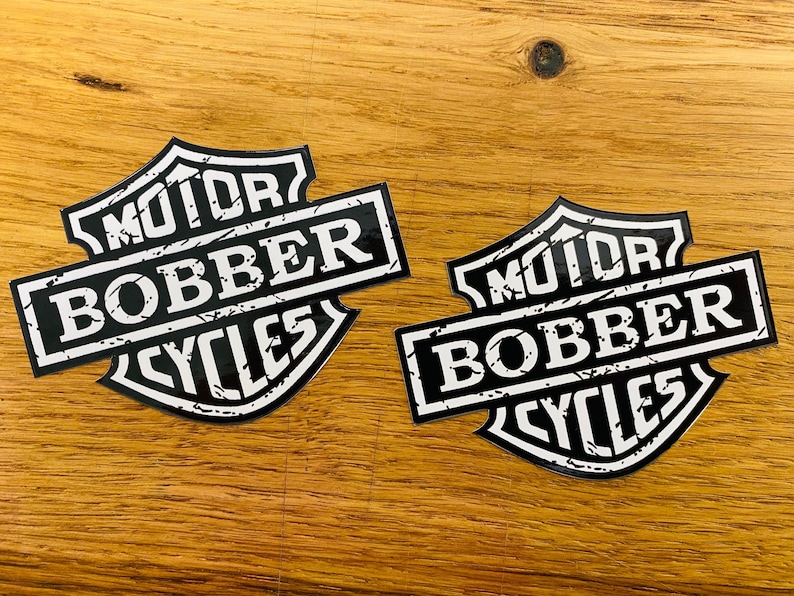 MOTOR BOBBER CYCLES Sticker Motorcycle Bike Tuning Tank Decal Sport ...