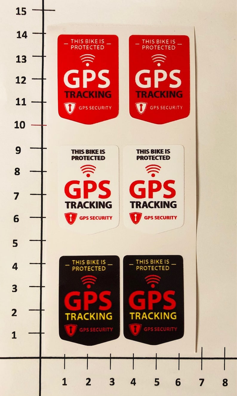 6x GPS TRACKING Sticker Security Bike Bicycle Safety E Scooter Bus ...