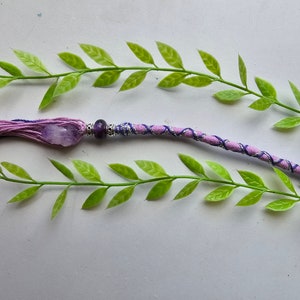 Amethyst Crystal Hair Wrap Extension. Purple & Silver Fairy Lock Dread ...