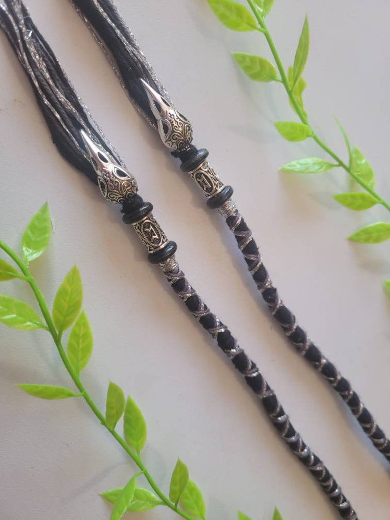 Viking Pagan Style Raven Skull and Rune Hair Wrap Extension in - Etsy
