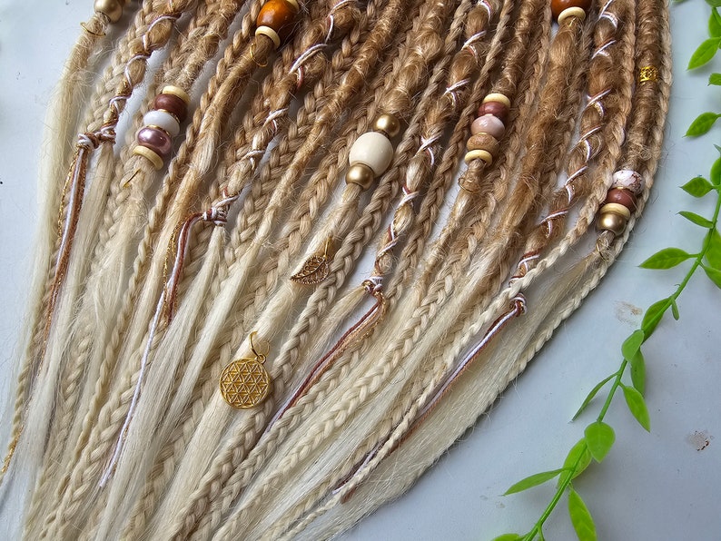 24 20 Inch Long Blonde Ombre Dreadlock and Braid Extension Pony, Jasper ...