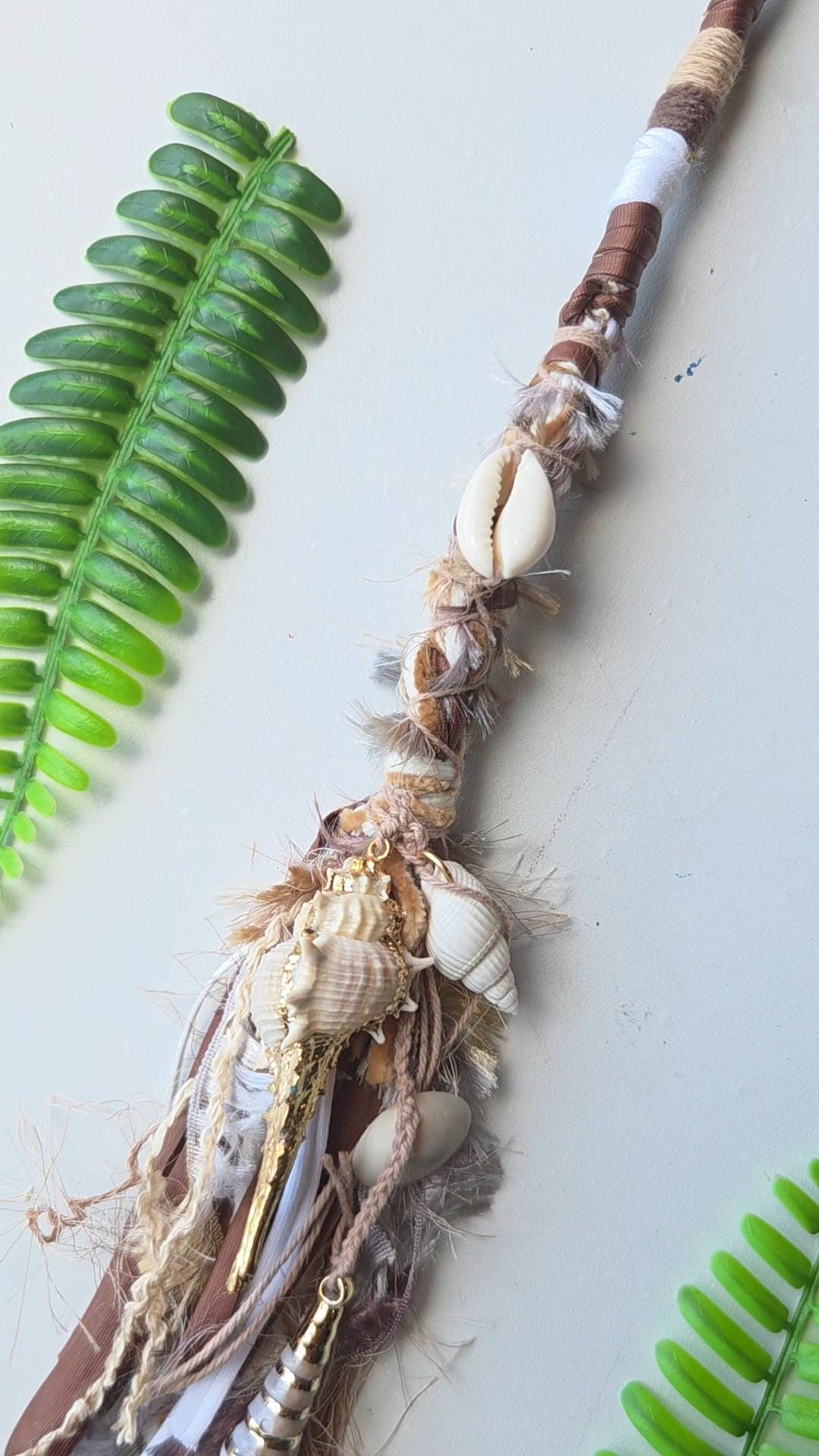 Long Seashell Hair Wrap With Mixed Shells. Beachy Style Dread Wrap ...