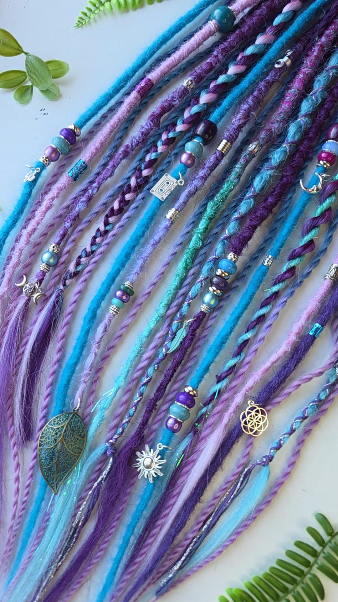 24 X-long Dreadlock Pony Tail. 24 Inch Long Mermaid Colour Dread ...