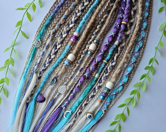 Viking Braids Brown on Hairband, Boho Dreadlock Ponytail Blonde, Shaten ...