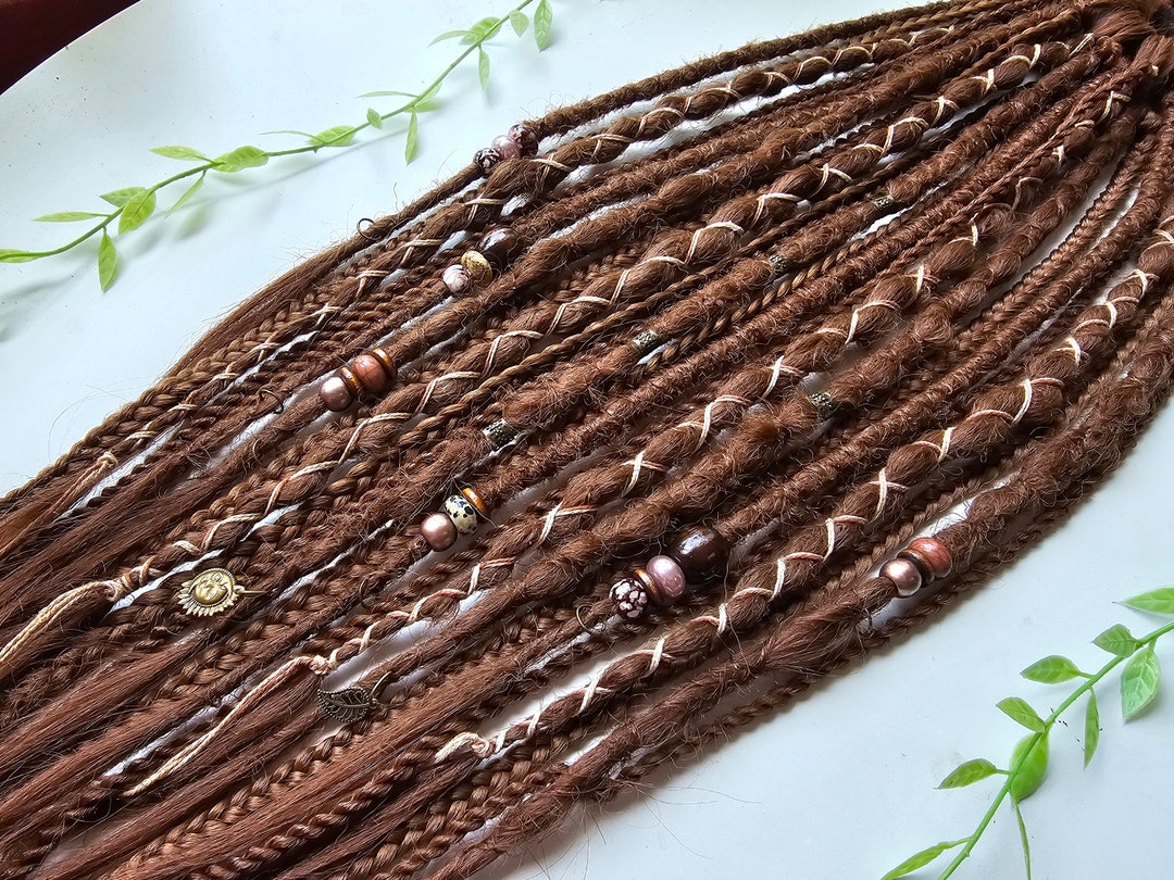 24 Dreadlock Pony Tail. Long Brown Dread Extensions , Braids and Twists ...