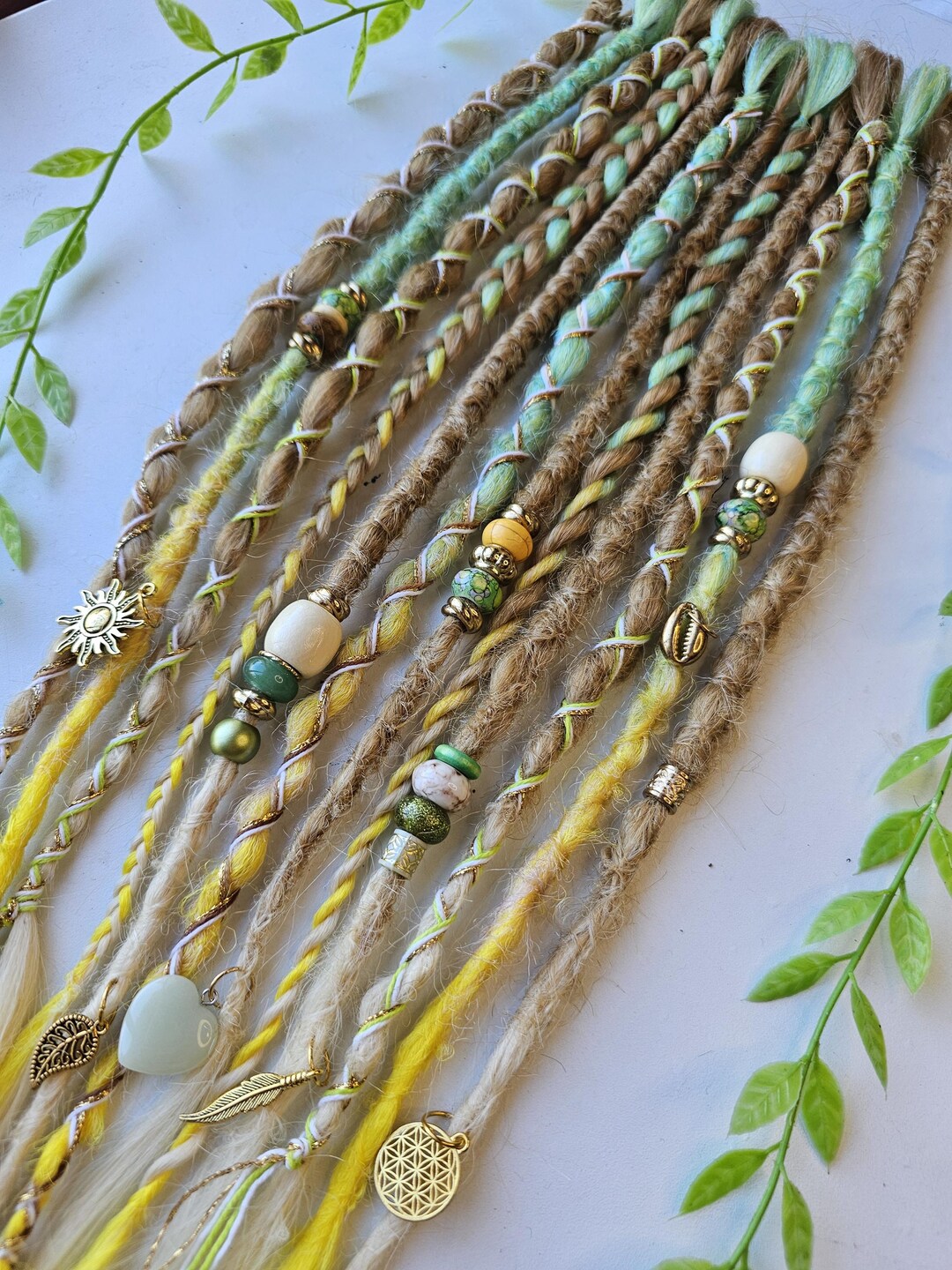 Long Blonde Ombre & Funky Colour Dreadlock Extensions With Crystals ...