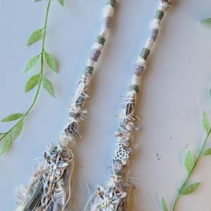 Elven, Lord of the Rings Inspired Hair Wrap Extension. Grey, White ...
