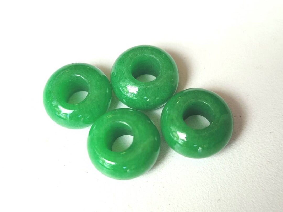 4 Jade Green Stone Dreadlock Braid Beads, Aventurine Crystal - Etsy