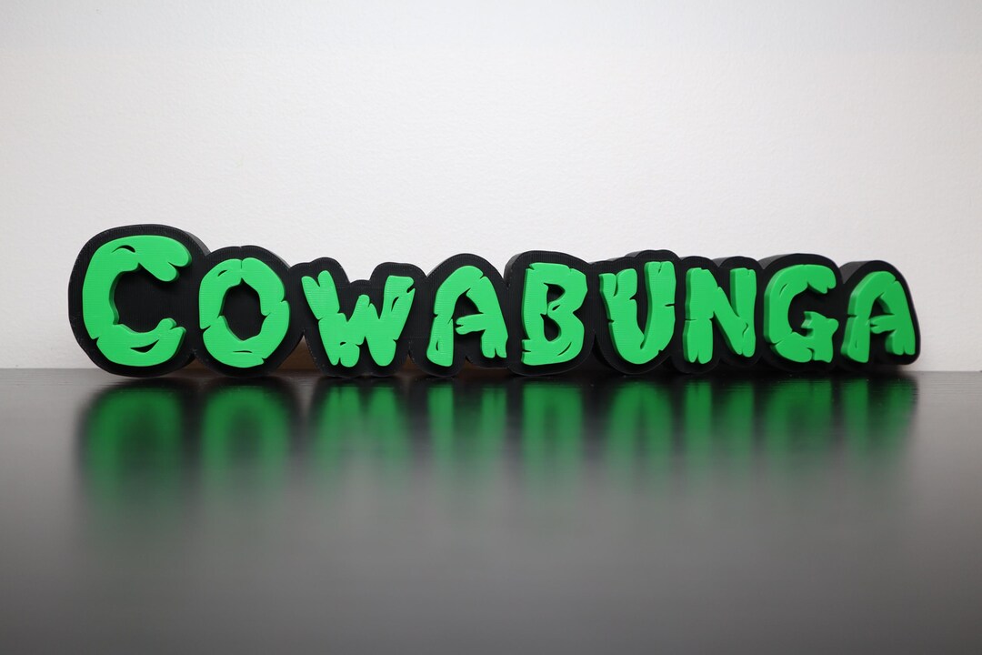 Cowabunga Sign, Desk Sign, Wall Mounted Sign - Etsy