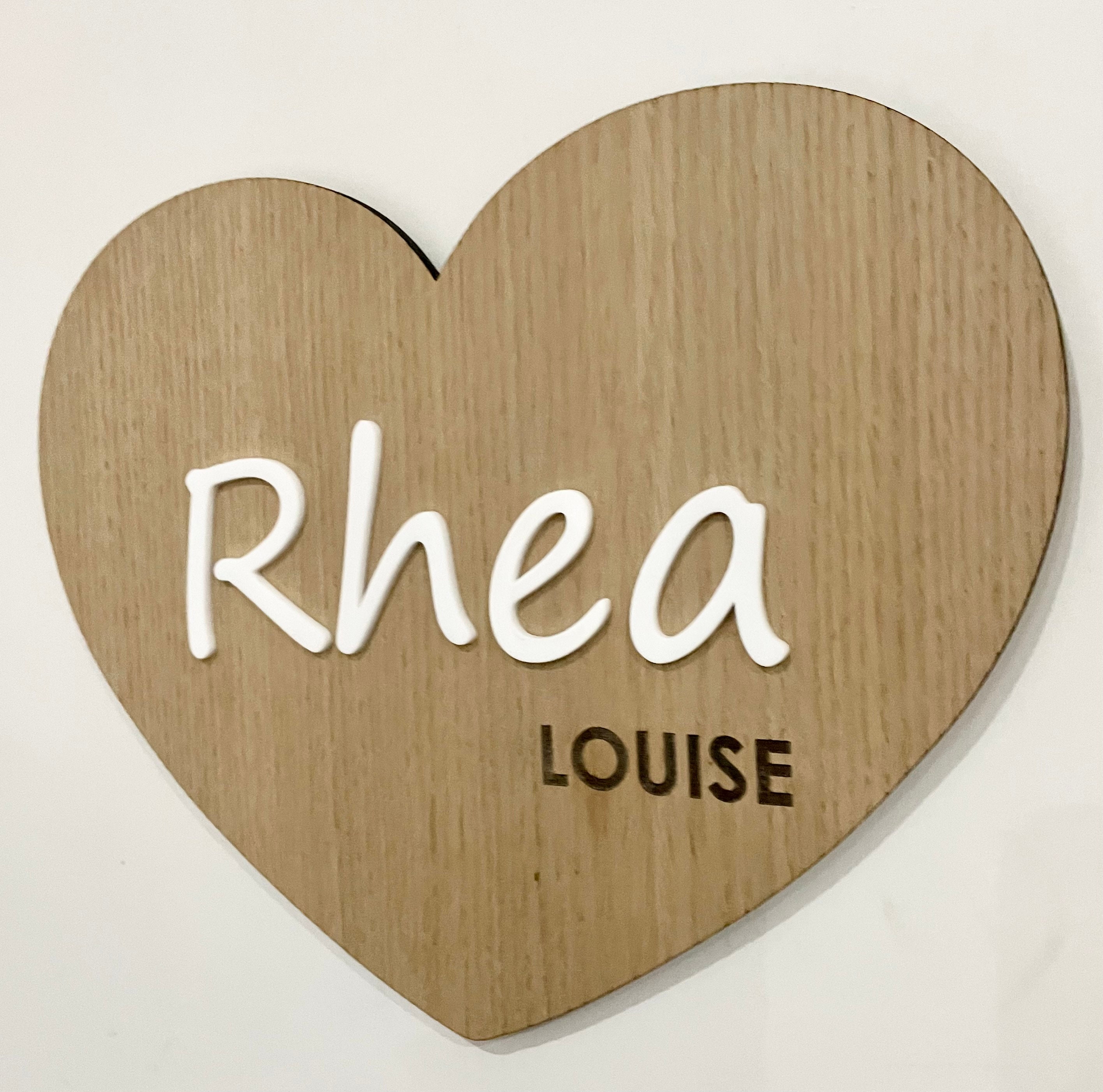 Heart Baby Announcement Sign With Birth Stats | Wood Sign for Name ...