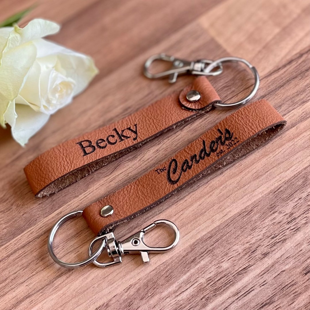 Personalised Leather Key Loop - Etsy