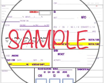 ICU Report Sheet - Etsy