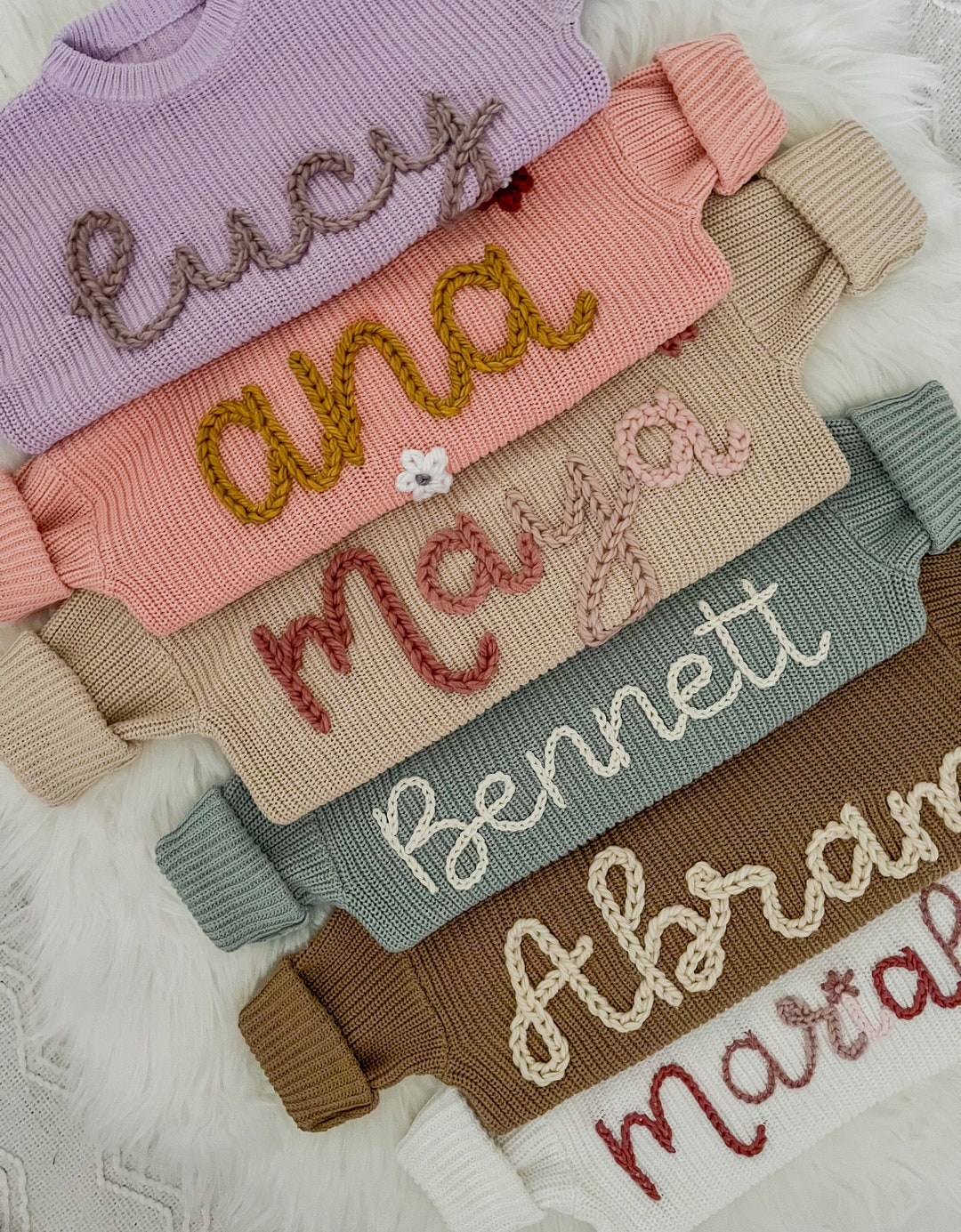 Embroidered Baby Sweater, Personalized, Baby Shower Gift, Newborn ...