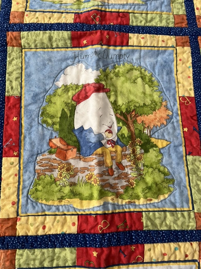 Mother Goose Nursery Rhyme Quilt Humpty Dumpty/rub A Dub Dub & - Etsy