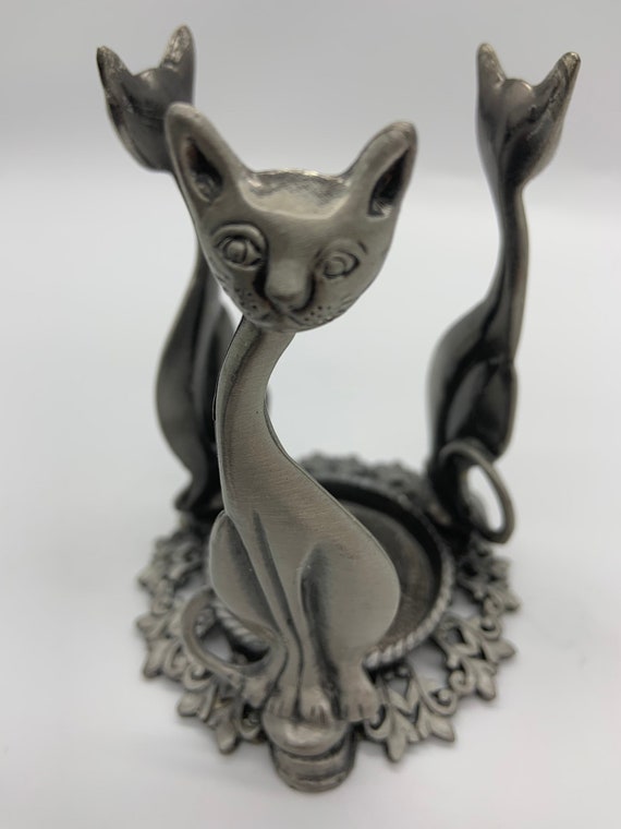 Cat Trio Tall Statuesque Feline Egyptian Style Tealight Votive - Etsy