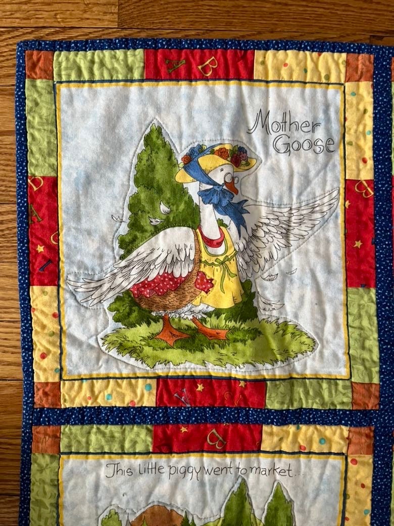 Mother Goose Nursery Rhyme Quilt Humpty Dumpty/rub A Dub Dub & - Etsy