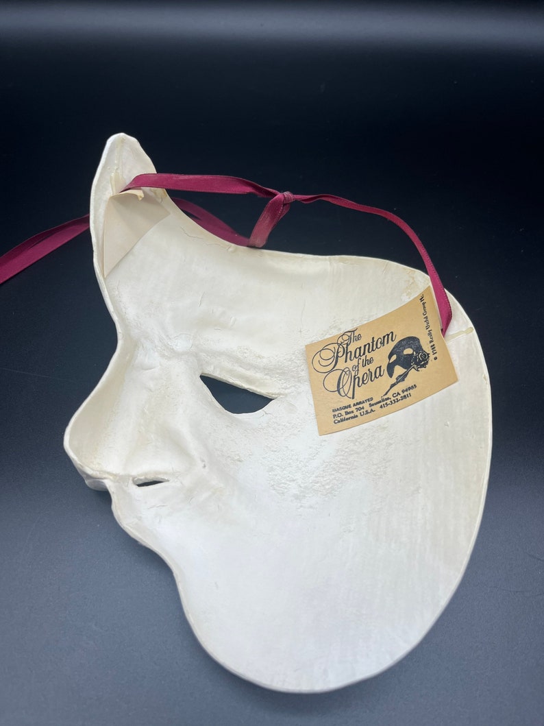 Vintage Phantom of the Opera Half Mask Lighweight Paper Mache - Etsy