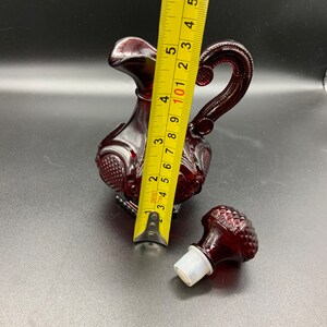 Avon Ruby Red Glass Cape Cod 1876 Cruet Collection Jug Bath Soap Holder ...