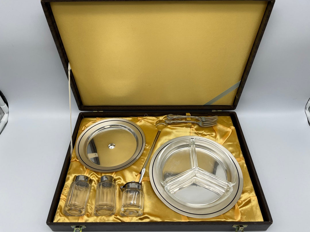 Vintage Silver Plated Serving Ware Set Party Ware Divided Pickle Dish ...