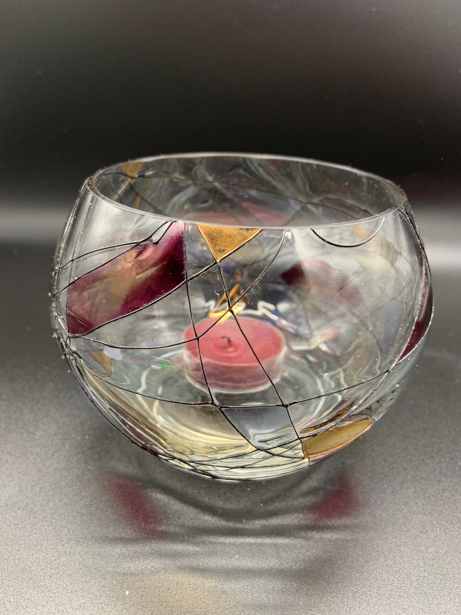 Vintage Circa 1990s Partylite Mosaic Handmade Art Glass - Etsy