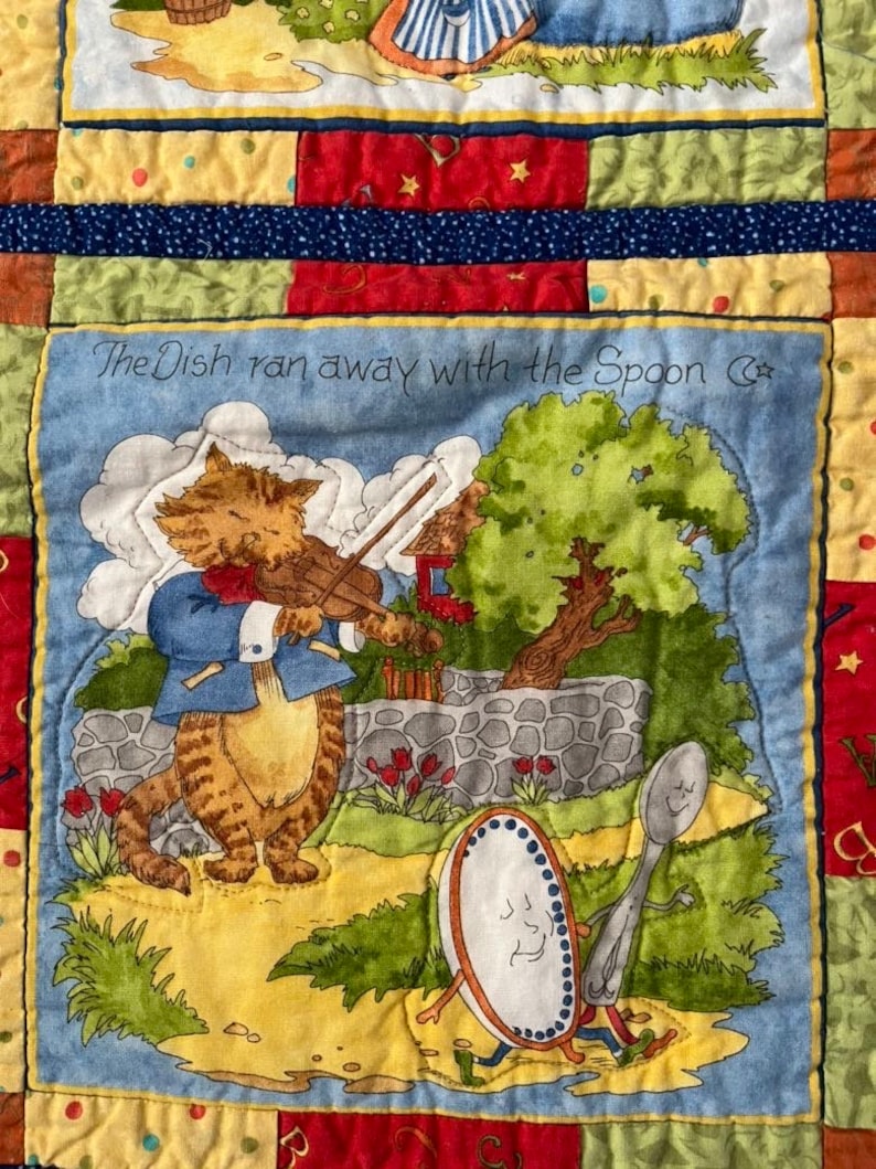 Mother Goose Nursery Rhyme Quilt Humpty Dumpty/rub A Dub Dub & - Etsy