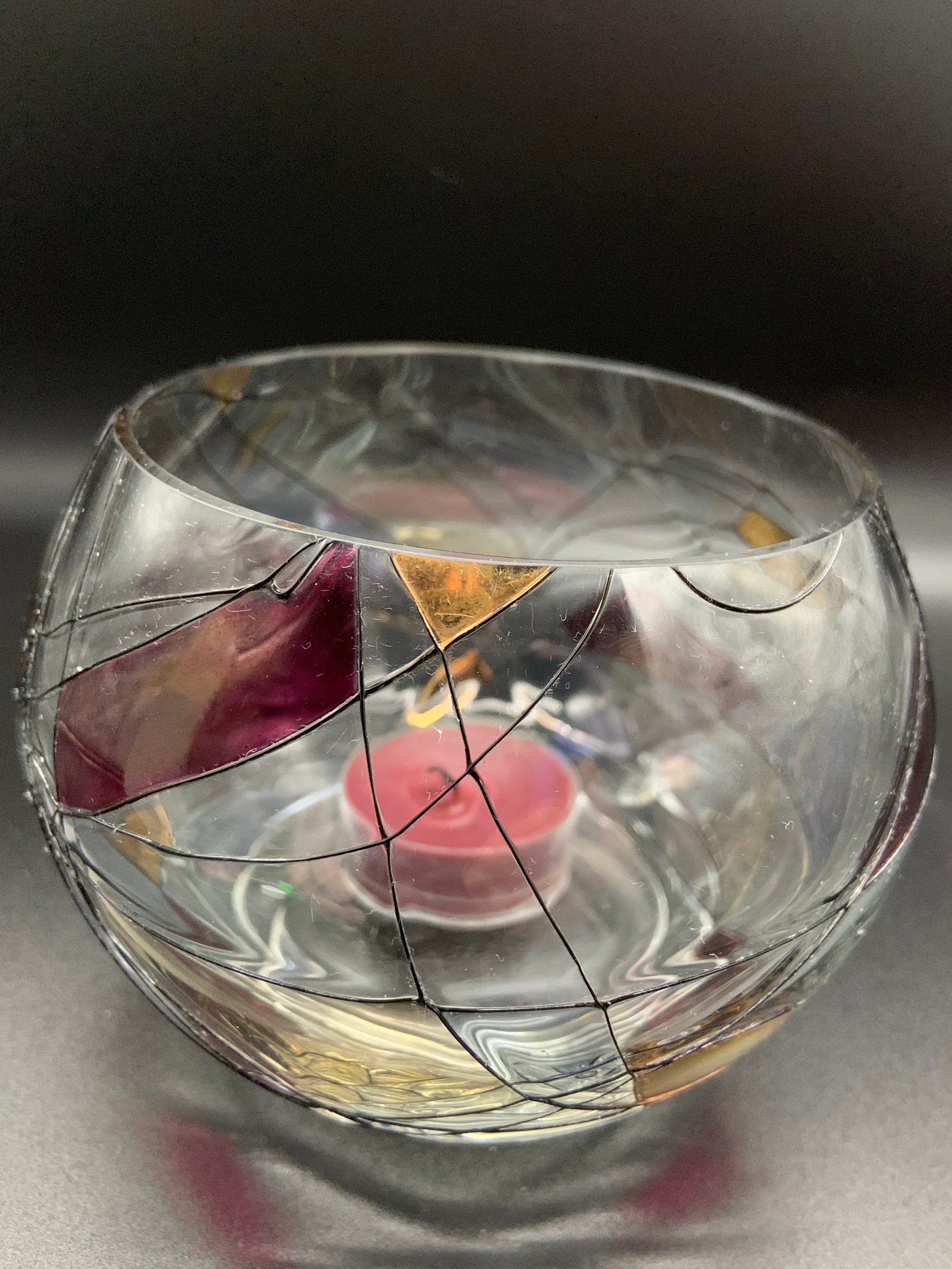 Vintage Circa 1990s Partylite Mosaic Handmade Art Glass - Etsy