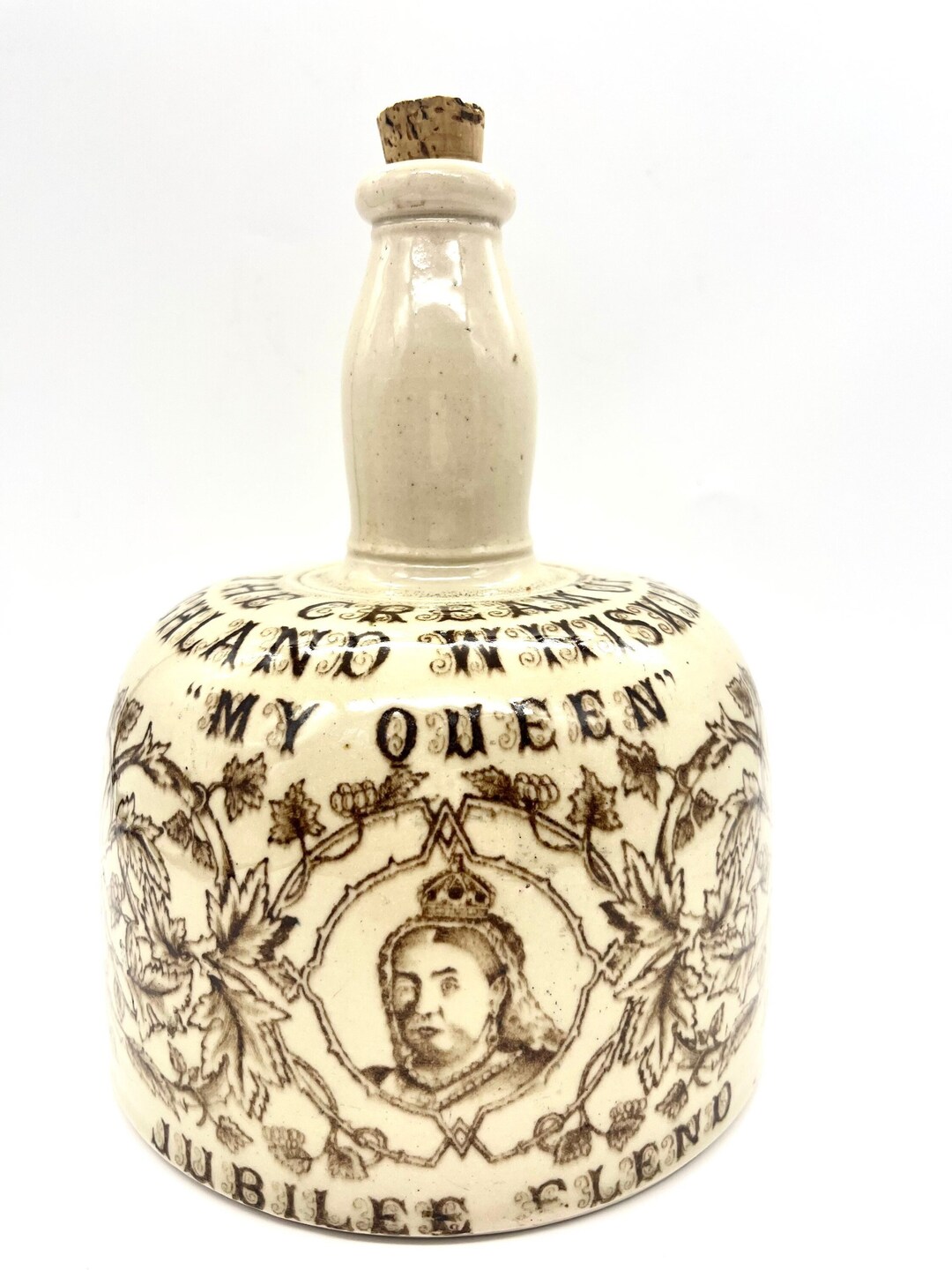 Antique Collector Item Barware "my Queen" JUBILEE Queen Victoria Blend Thom & Cameron Glasgow ...