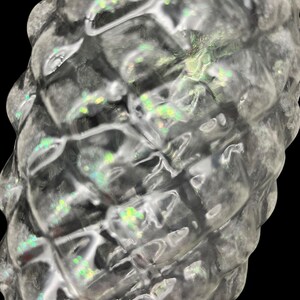 Vintage Formed Glass Lrg Hanging Pinecone With Opalencent Glitter ...