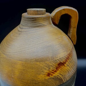 Vintage Country Rustic Decor 14in Wooden Hand Whittled Handled Jug ...