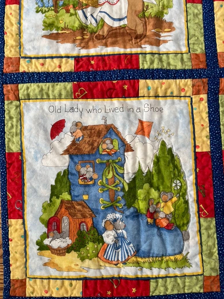 Mother Goose Nursery Rhyme Quilt Humpty Dumpty/rub A Dub Dub & - Etsy