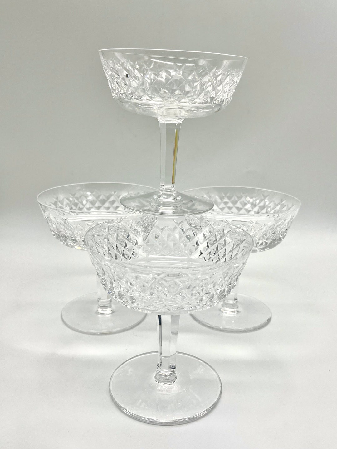 Vintage Waterford Crystal Diamond Pattern Cut Glass Alana Sherbert ...