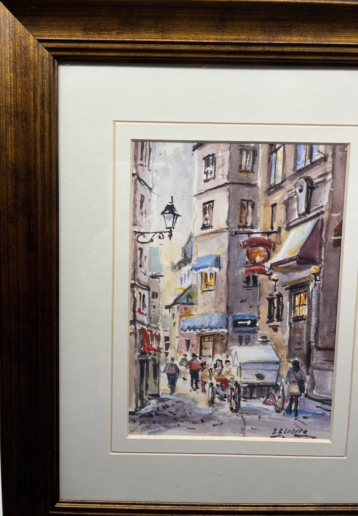Vintage Framed Watercolour Painting Frame With Glass & Matting Gallery ...