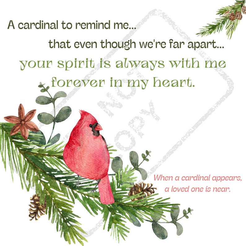 Cardinal Memorial Print - Etsy